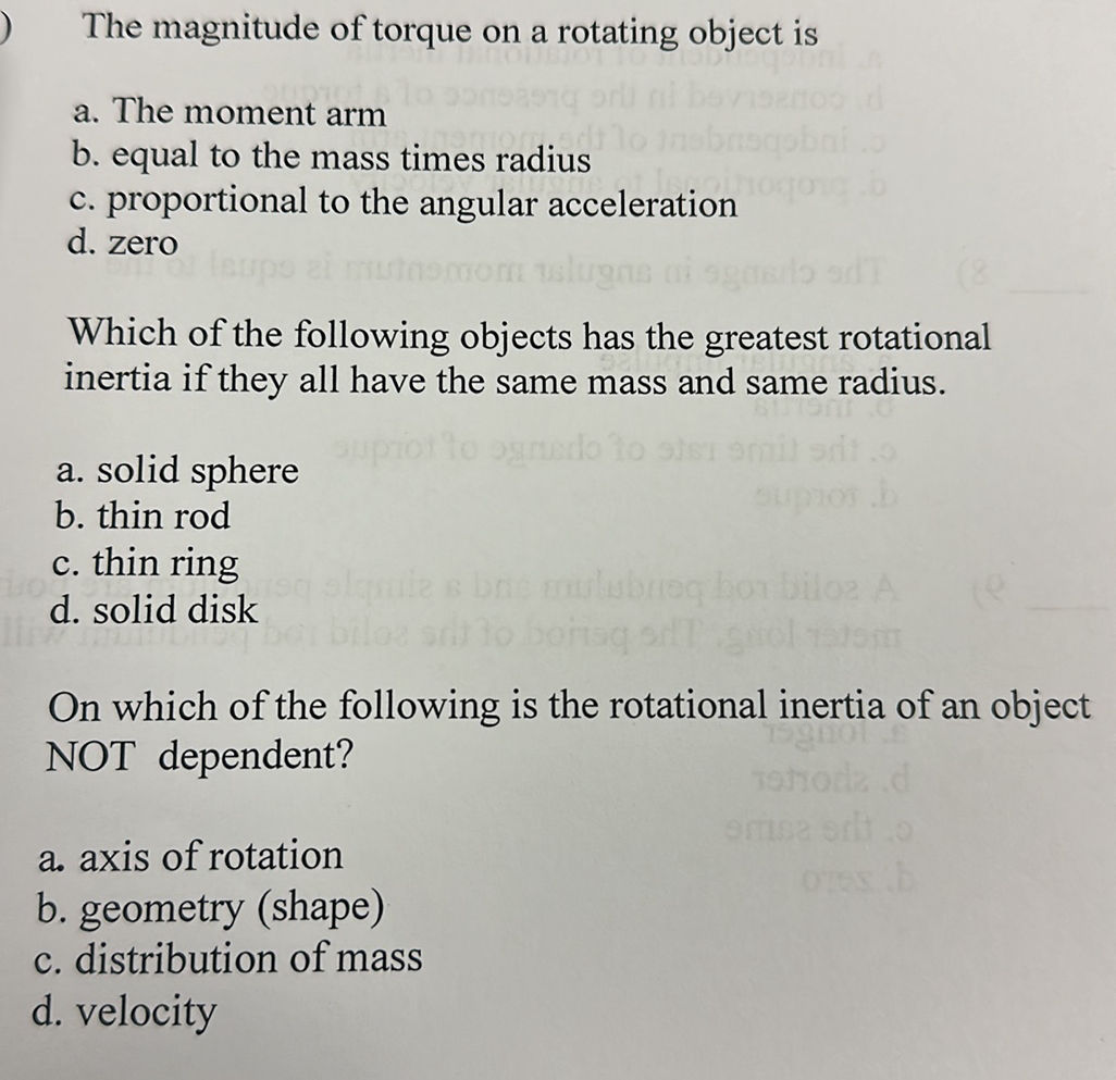 The magnitude of torque on a rotating object | StudyX