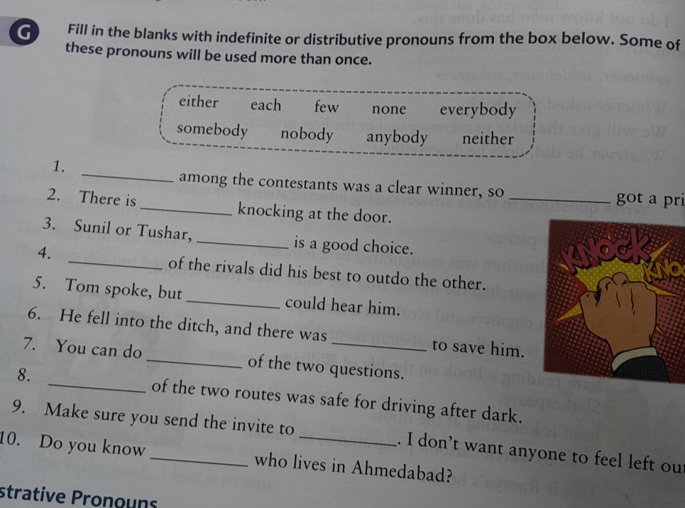 Fill in the blanks with indefinite or | StudyX