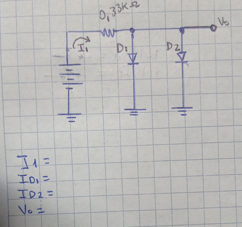 Calculate I1, ID1, ID2, and Vo in the circuit | StudyX