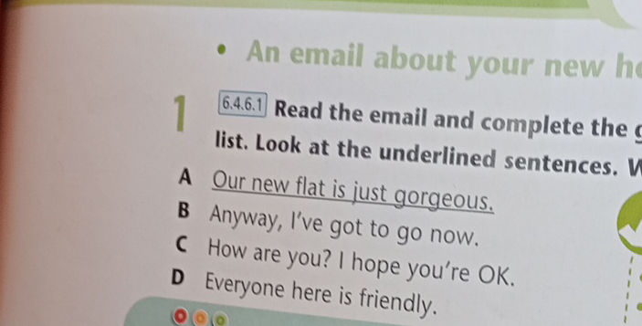 Read the email and complete the list. Look | StudyX