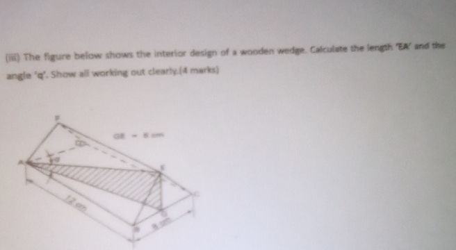 (iii) The figure below shows the interior | StudyX