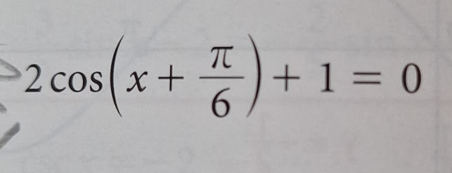 Solving Trigonometric Equation: 2cos(x + | StudyX
