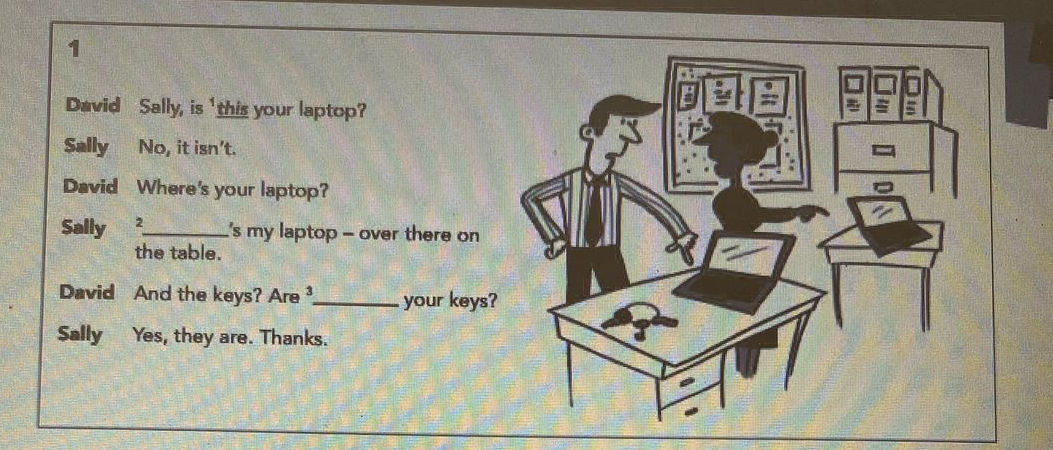 David: Sally, is 'this your laptop? Sally: | StudyX