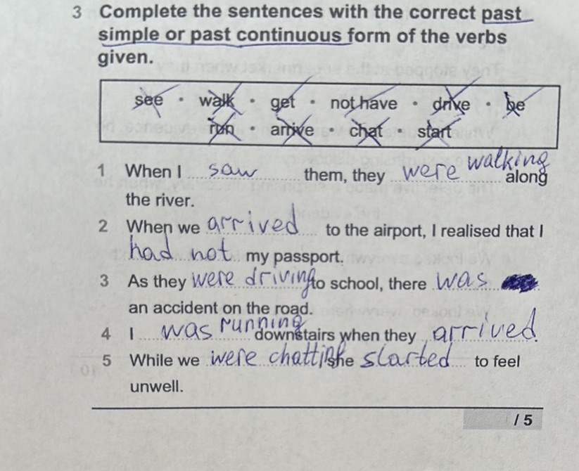 3 Complete the sentences with the correct | StudyX