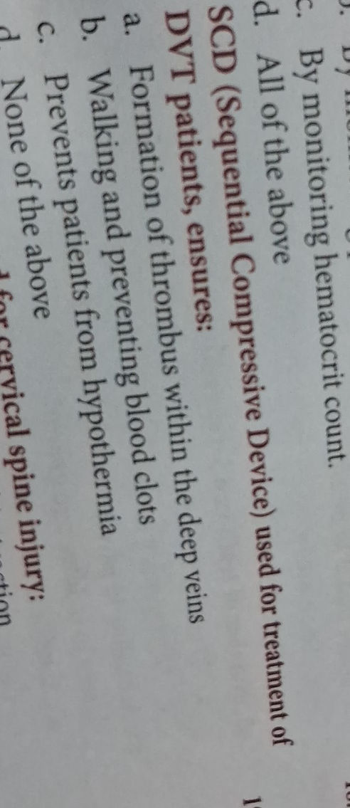 SCD (Sequential Compressive Device) used for | StudyX