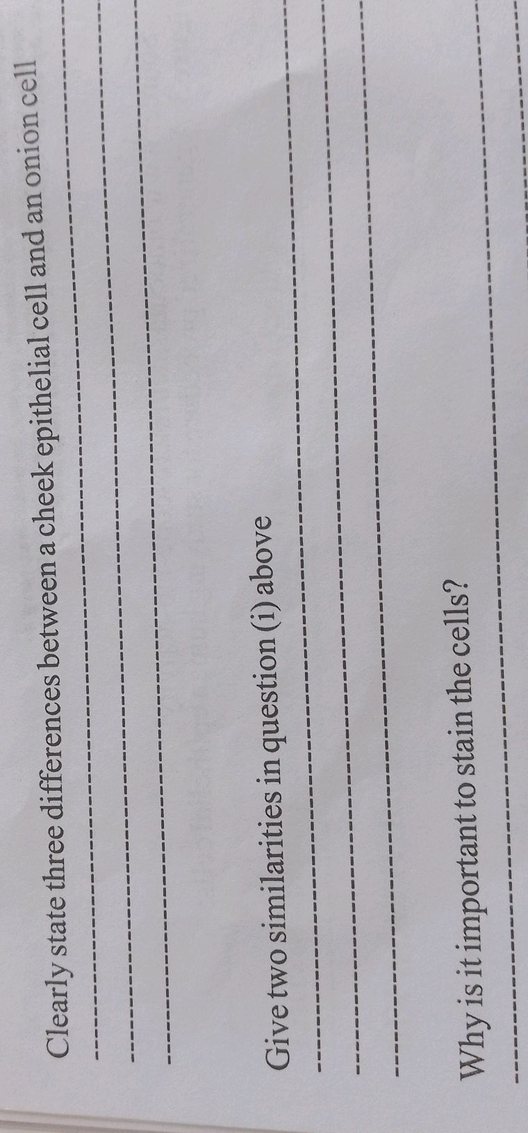 Clearly state three differences between a | StudyX