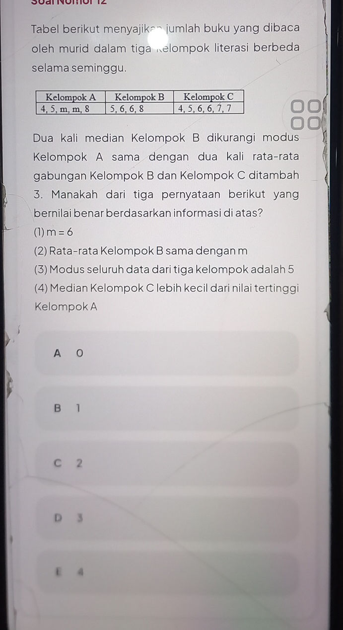 Tabel berikut menyajikan jumlah buku yang | StudyX