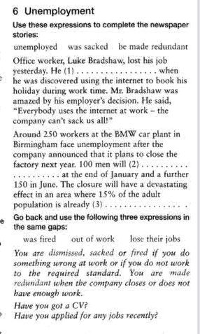 6 Unemployment Use these expressions to | StudyX