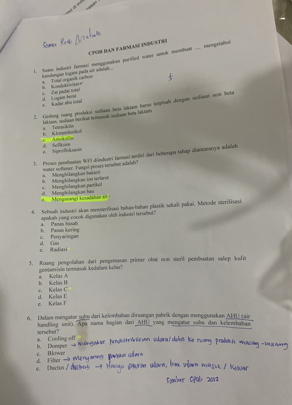 1. Suatu industri farmasi menggunakan | StudyX