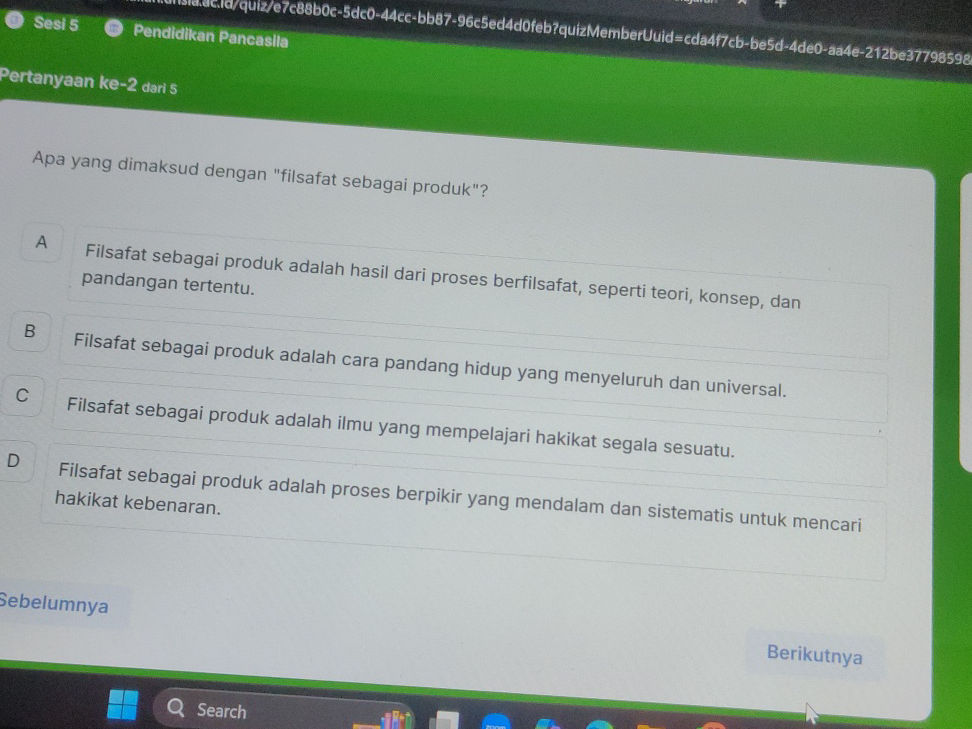 Apa yang dimaksud dengan "filsafat sebagai | StudyX