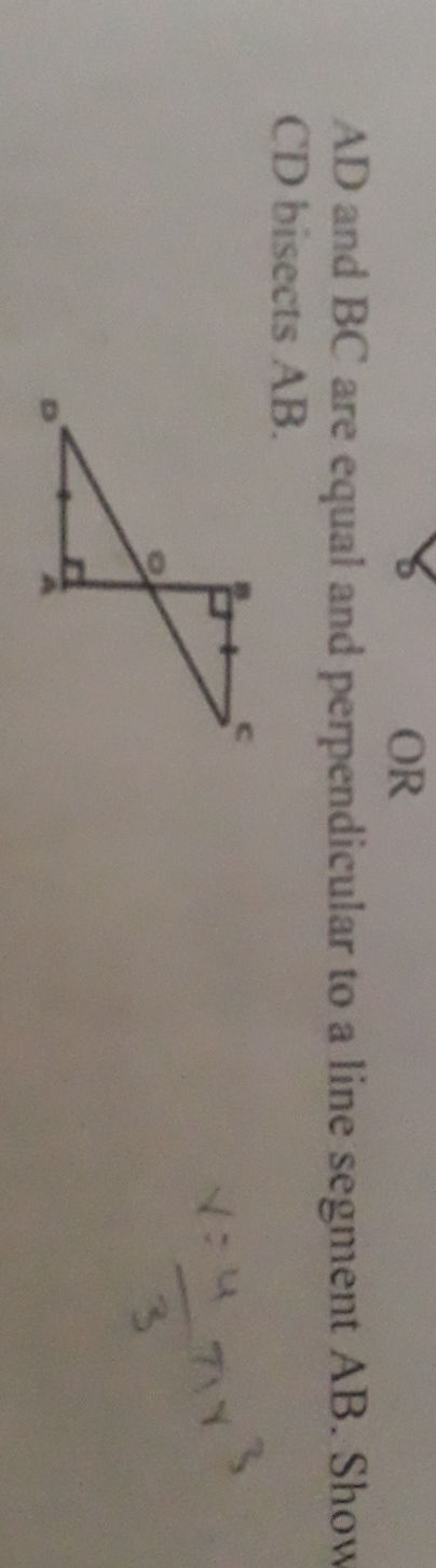 AD and BC are equal and perpendicular to a | StudyX