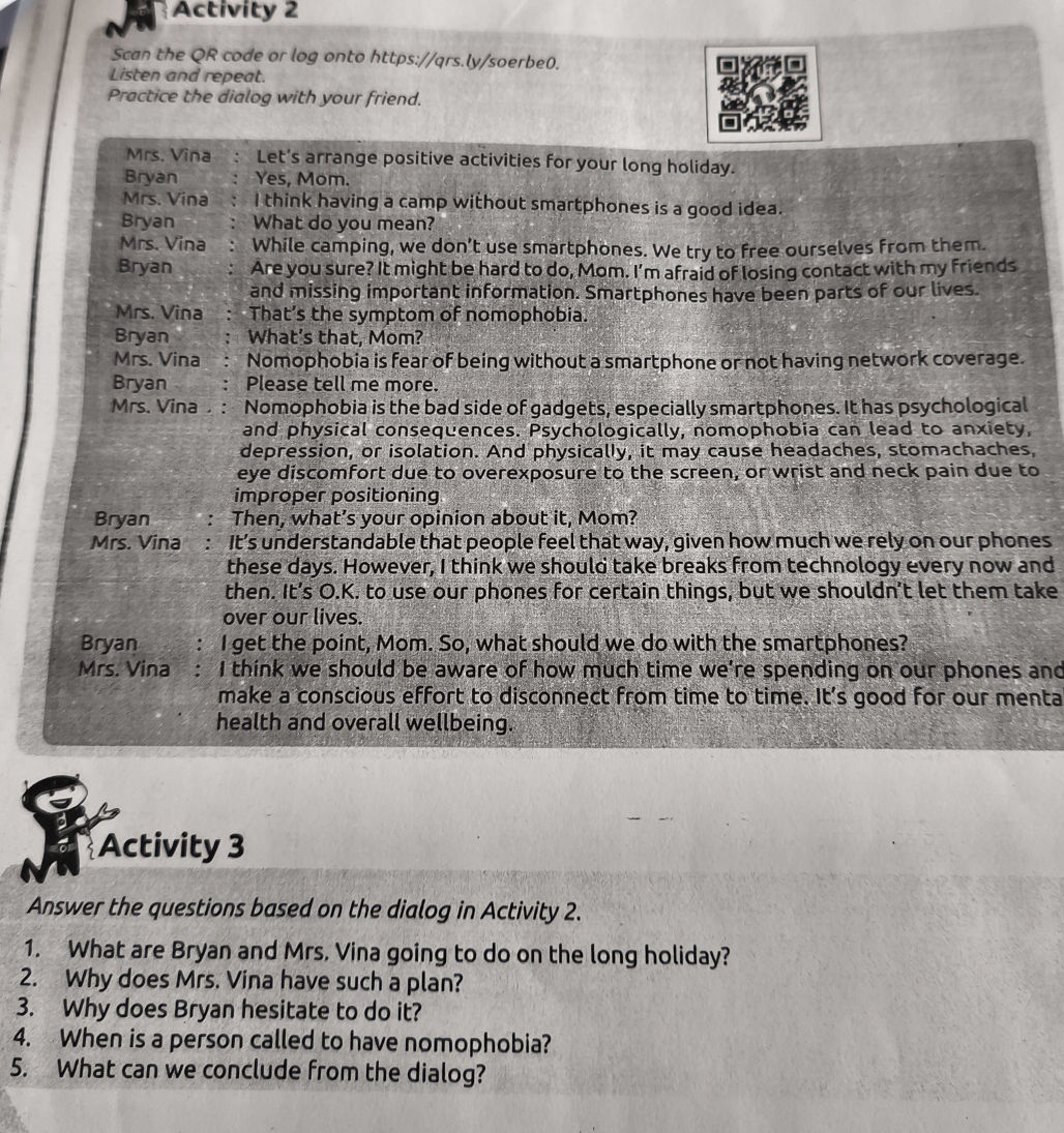 1. What are Bryan and Mrs. Vina going to do | StudyX