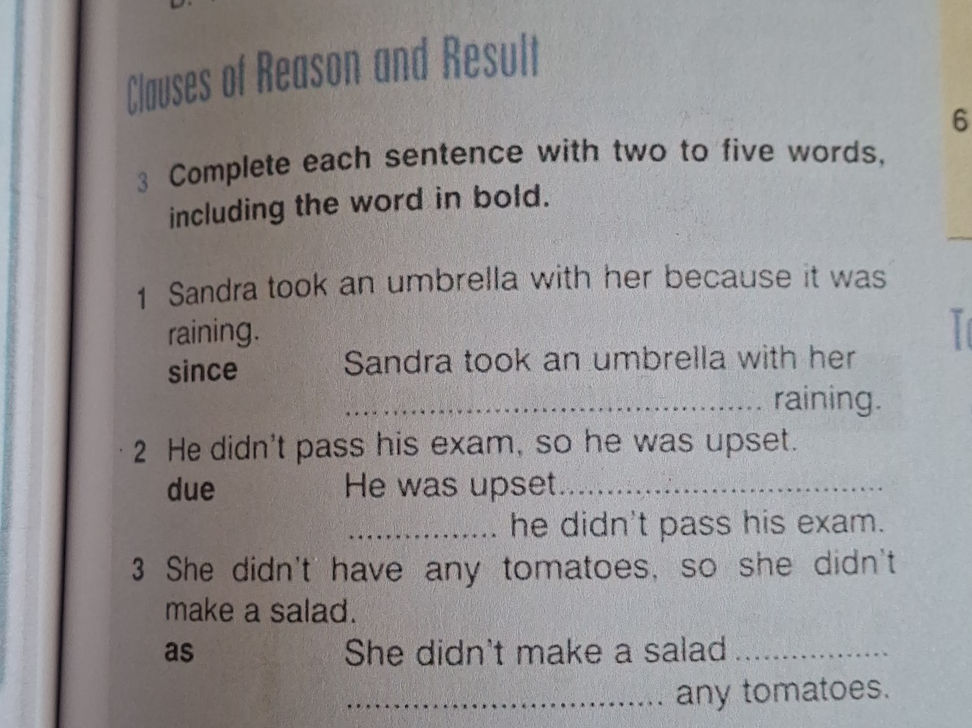3 Complete each sentence with two to five | StudyX