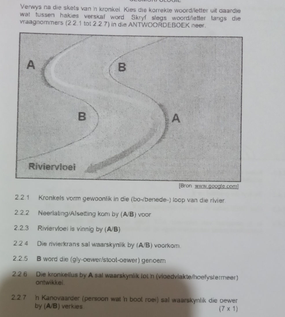 Verwys na die skets van 'n kronkel. Kies die | StudyX