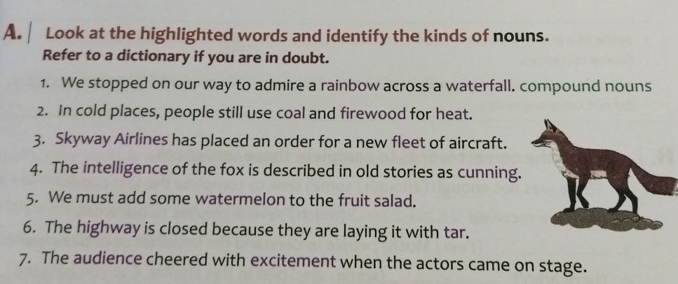 A. Look at the highlighted words and | StudyX