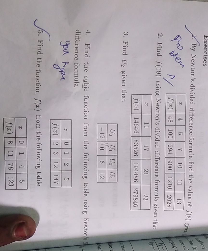 1. By Newton's divided difference formula | StudyX