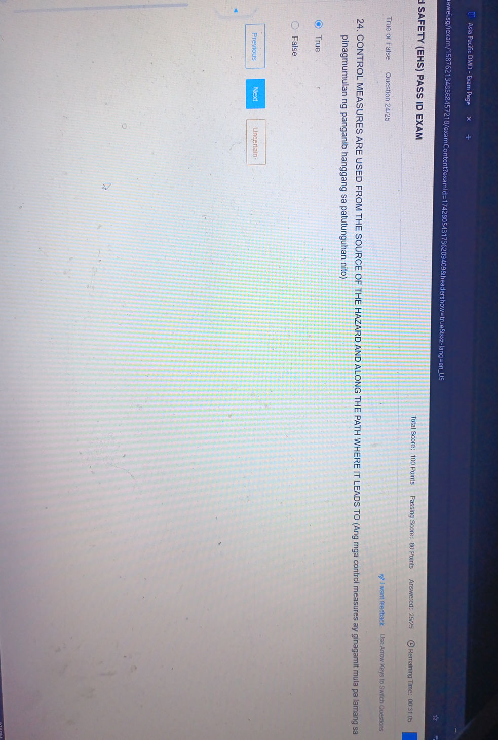 24. CONTROL MEASURES ARE USED FROM THE | StudyX