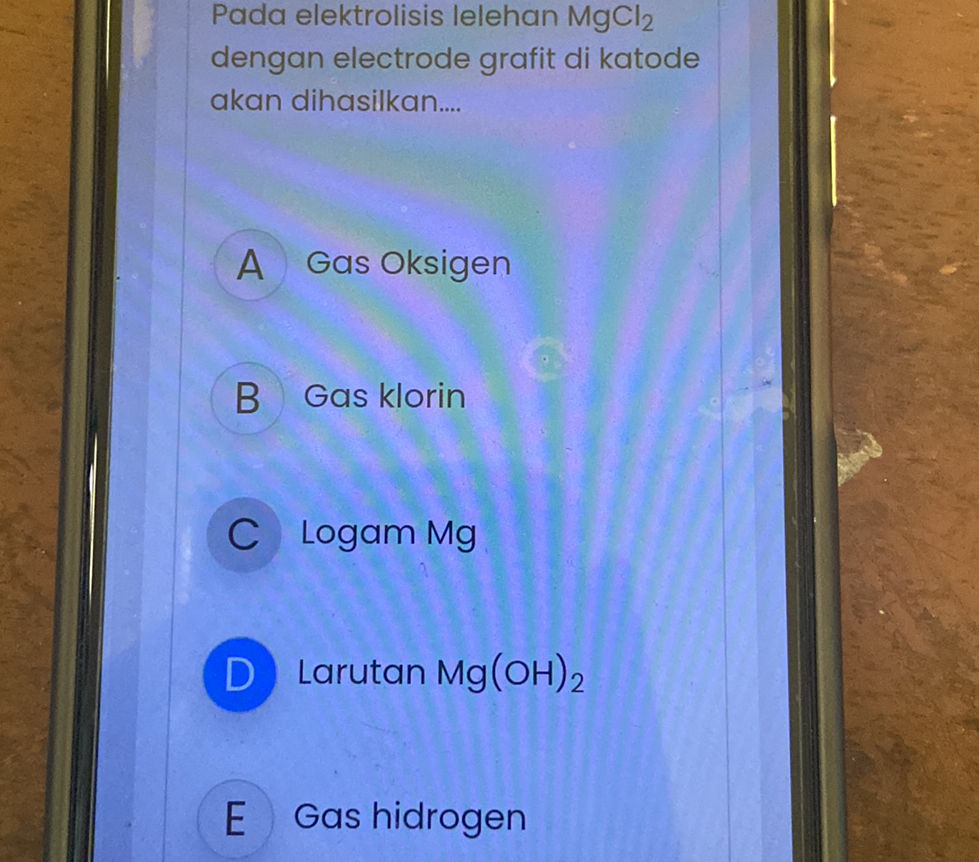 Pada elektrolisis lelehan MgCl2 dengan | StudyX