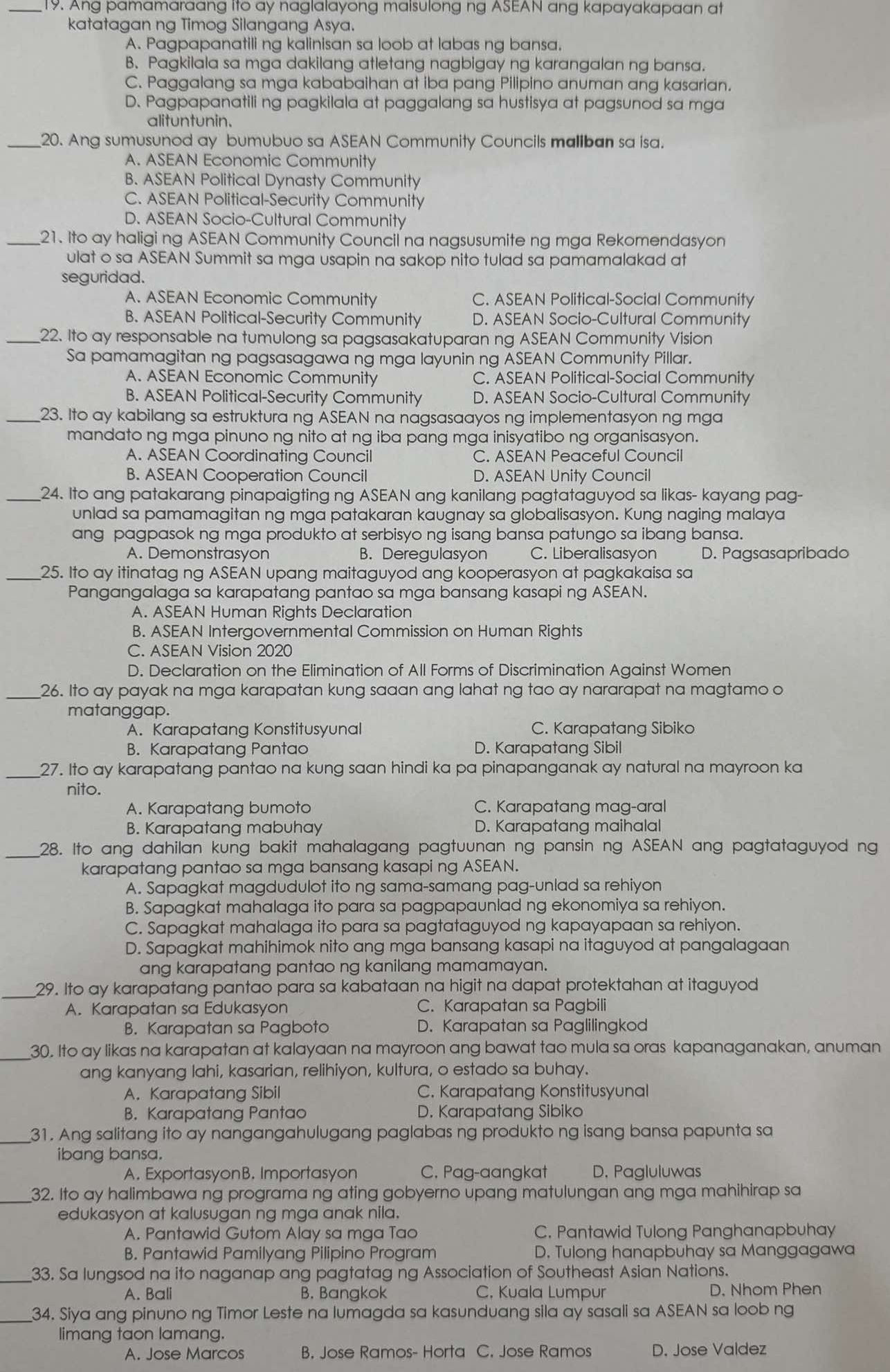 $\qquad$ 19. Ang pamamaraang ito ay | StudyX