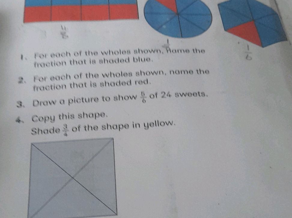 1. For each of the wholes shown, name the | StudyX