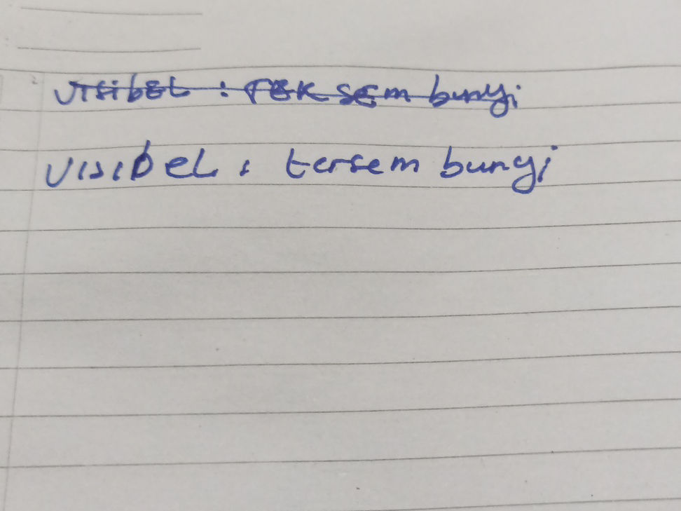 Vibel : Pek sem bunyi Visibel : tersem bunyi | StudyX