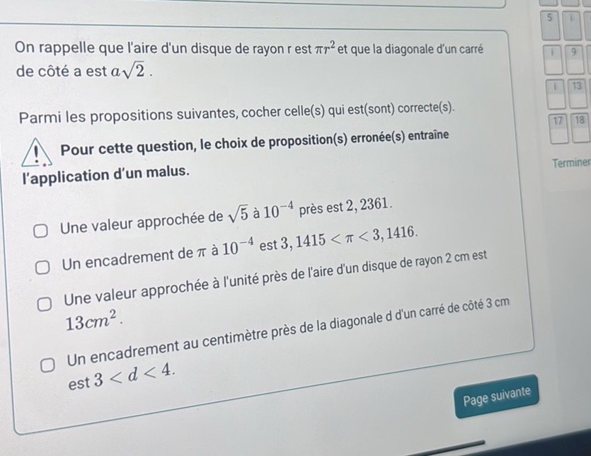 On rappelle que l'aire d'un disque de rayon | StudyX
