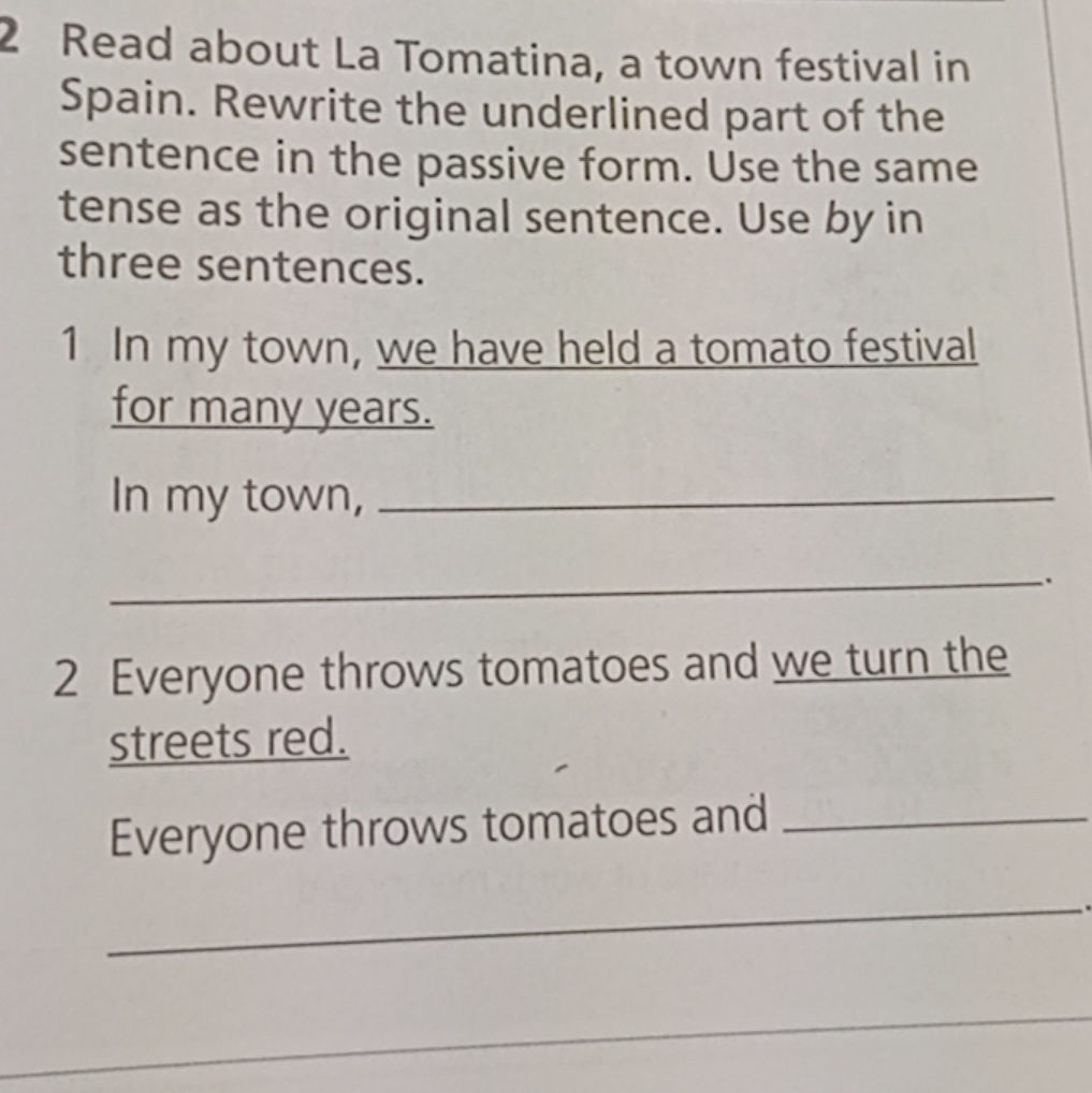 Read about La Tomatina, a town festival in | StudyX