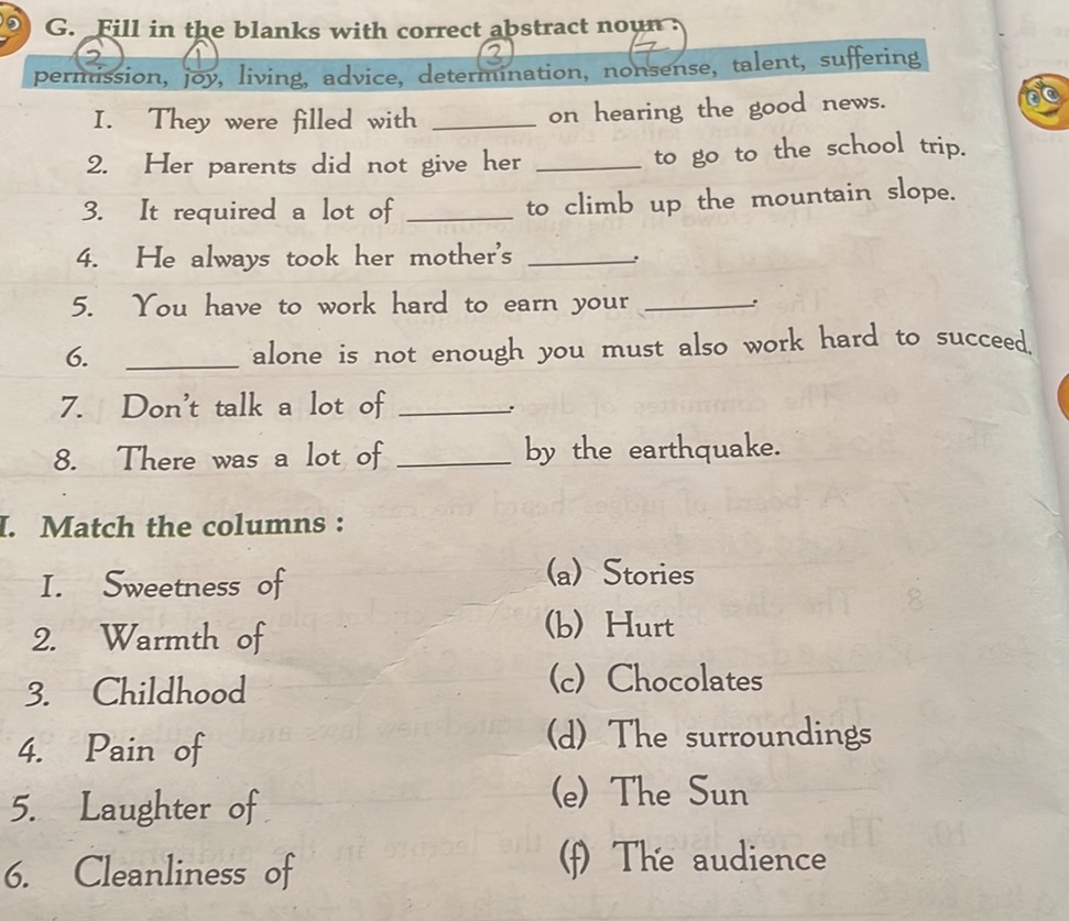 G. Fill in the blanks with correct abstract | StudyX