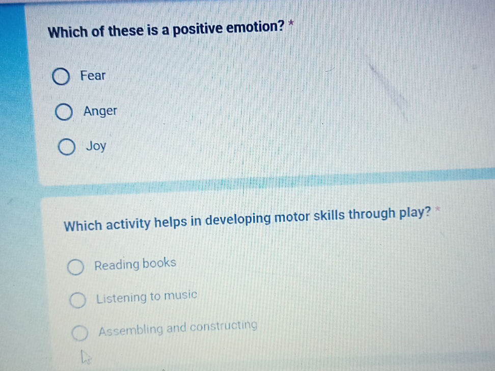 Which of these is a positive emotion? Fear | StudyX