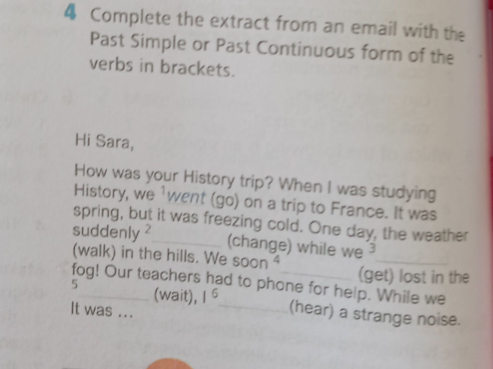 4 Complete the extract from an email with | StudyX