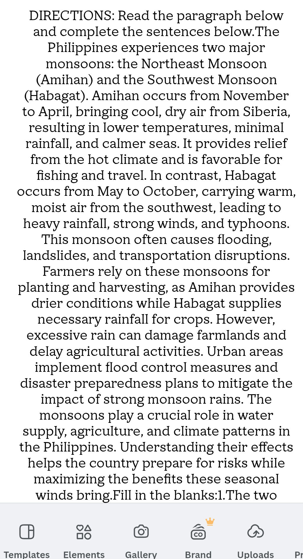 DIRECTIONS: Read the paragraph below and | StudyX