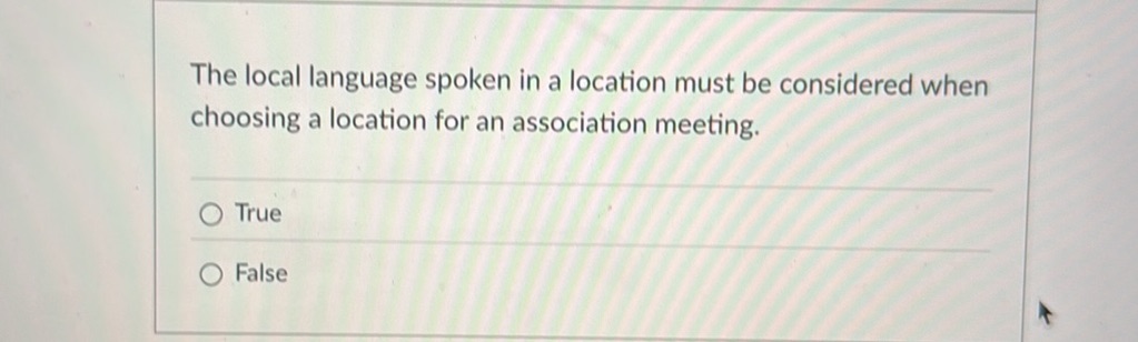 The local language spoken in a location must | StudyX