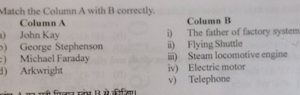 Match the Column A with B correctly. Column | StudyX