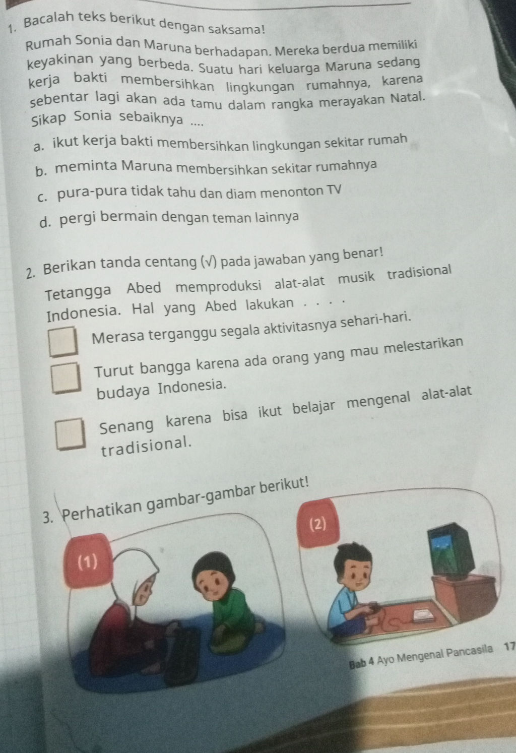 1. Bacalah teks berikut dengan saksama! | StudyX