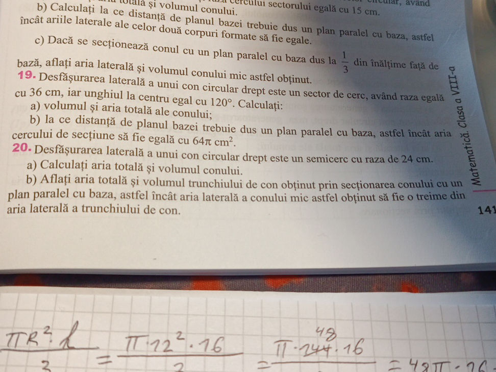 19. Desfășurarea laterală a unui con | StudyX