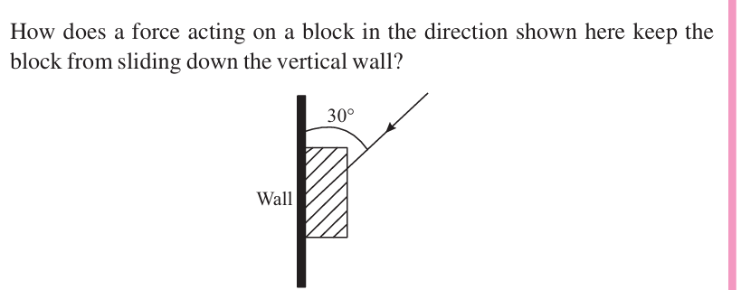 How does a force acting on a block in the