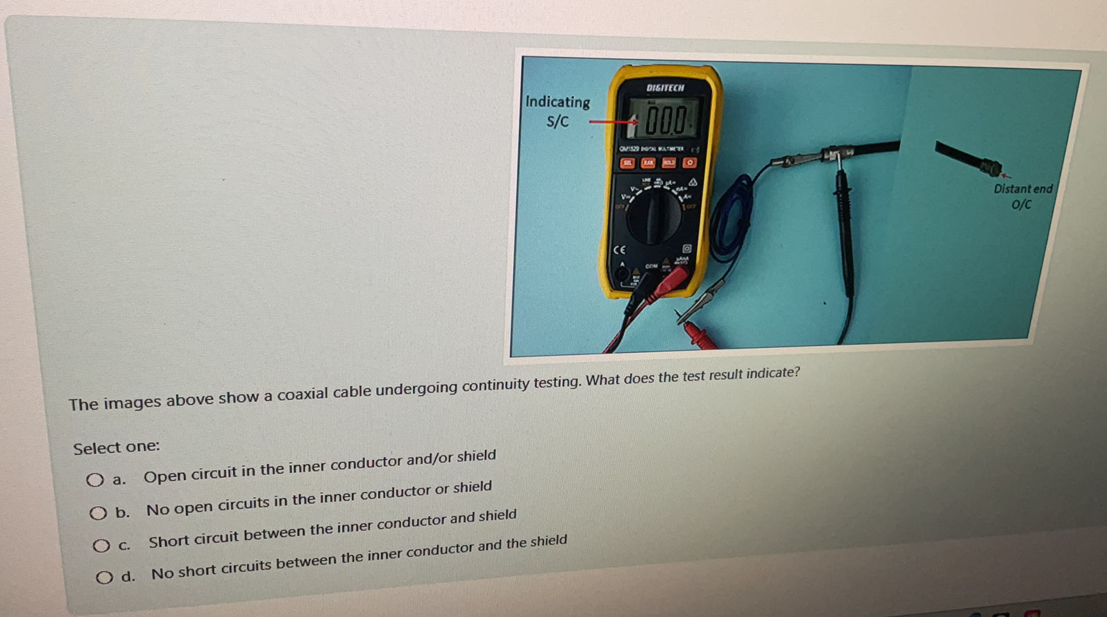 The images above show a coaxial cable | StudyX