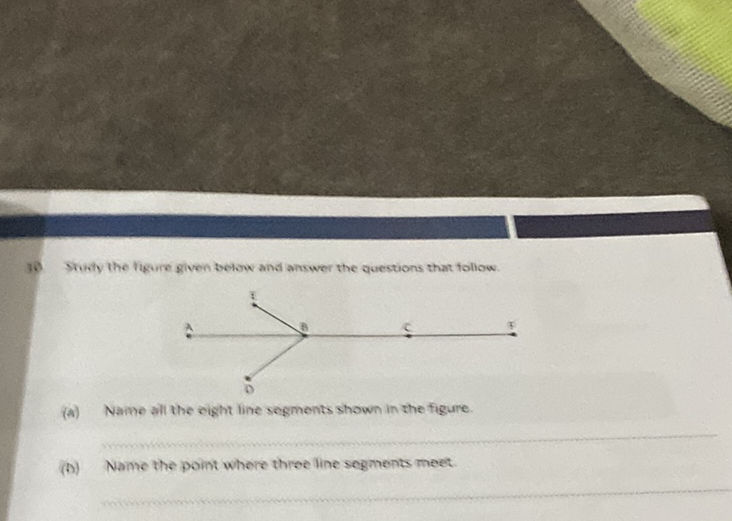Study the figure given below and answer the | StudyX