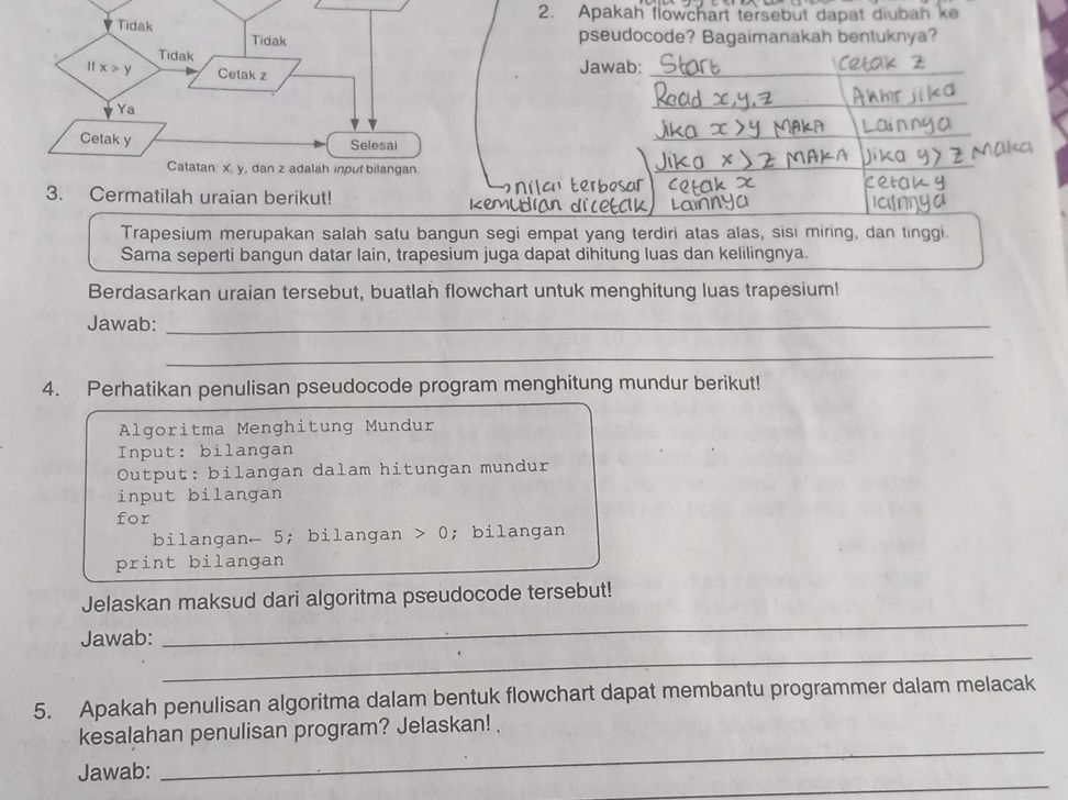 2. Apakah flowchart tersebut dapat diubah ke | StudyX