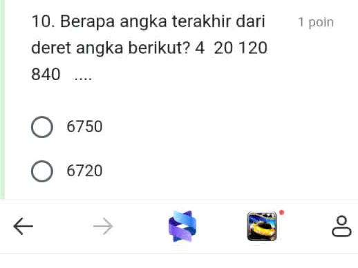10. Berapa angka terakhir dari deret angka | StudyX