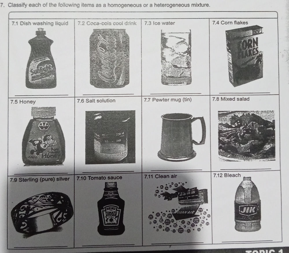 7. Classify each of the following items as a | StudyX
