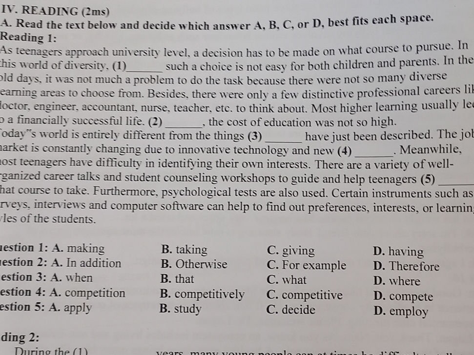 Read the text below and decide which answer | StudyX