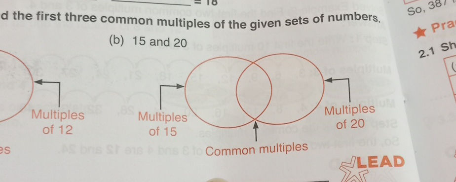 Find the first three common multiples of the | StudyX