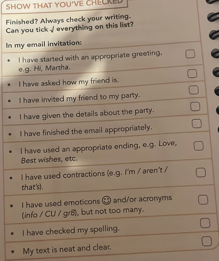 Finished? Always check your writing. Can you | StudyX