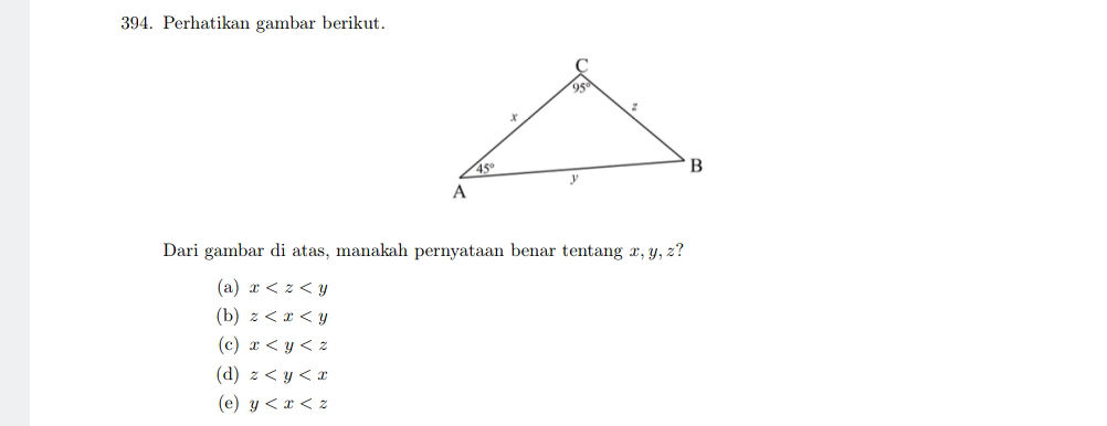 Perhatikan gambar berikut. ``` C |\ | StudyX