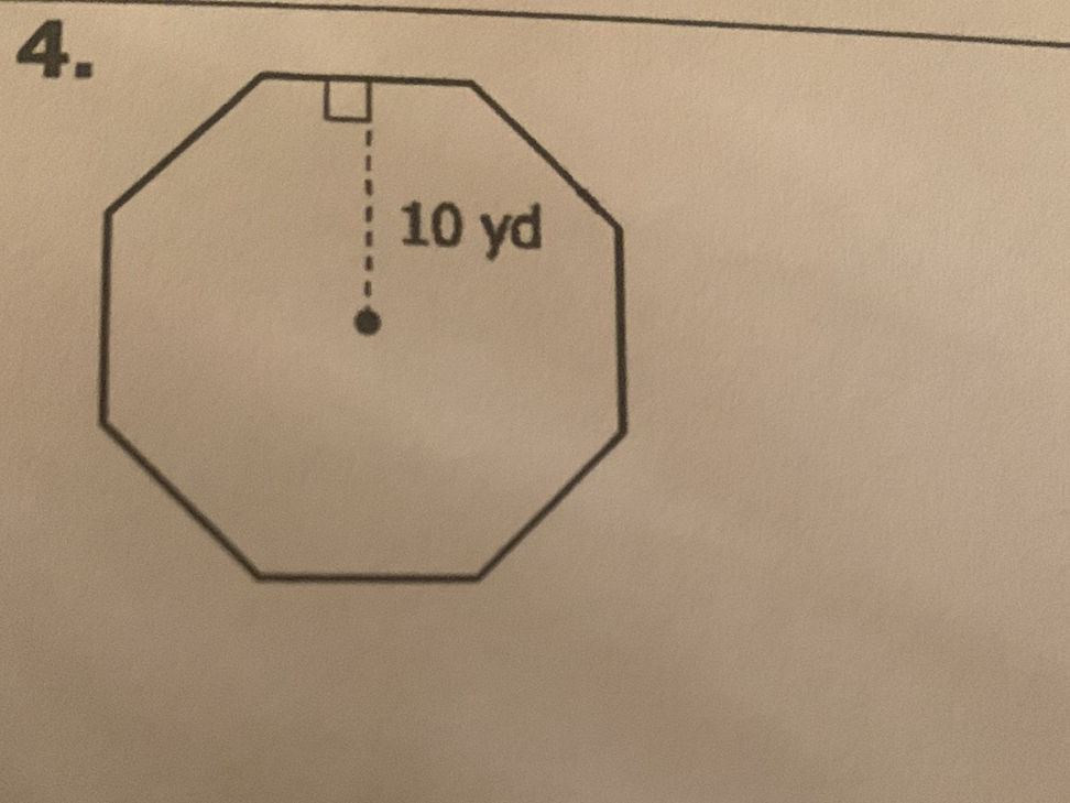 The image shows an octagon with a line | StudyX