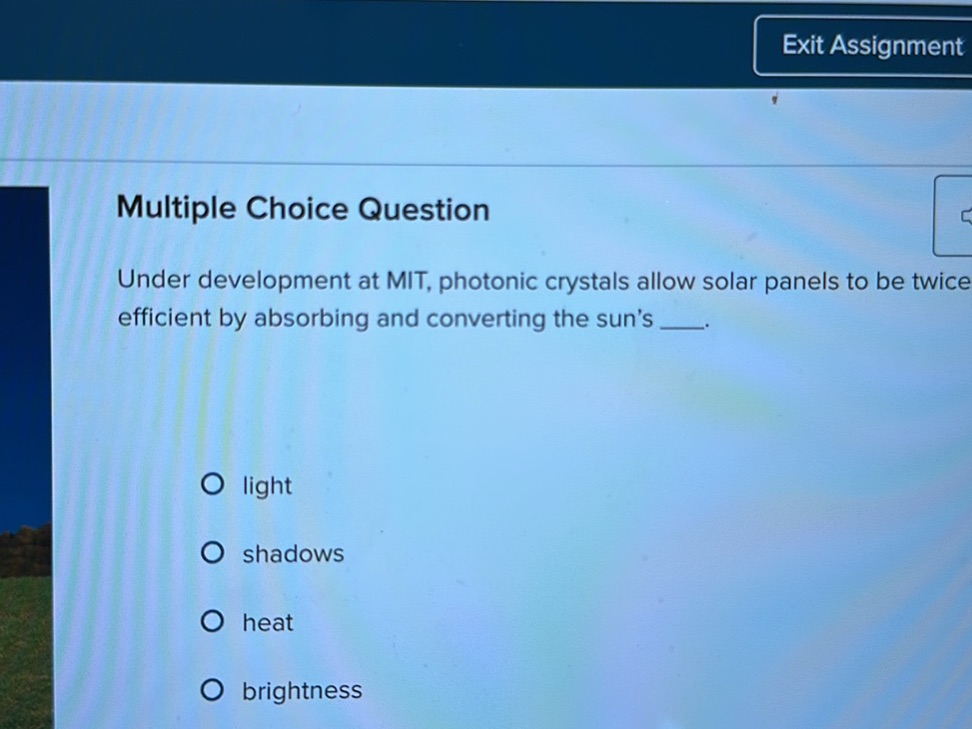 Multiple Choice Question Under development | StudyX