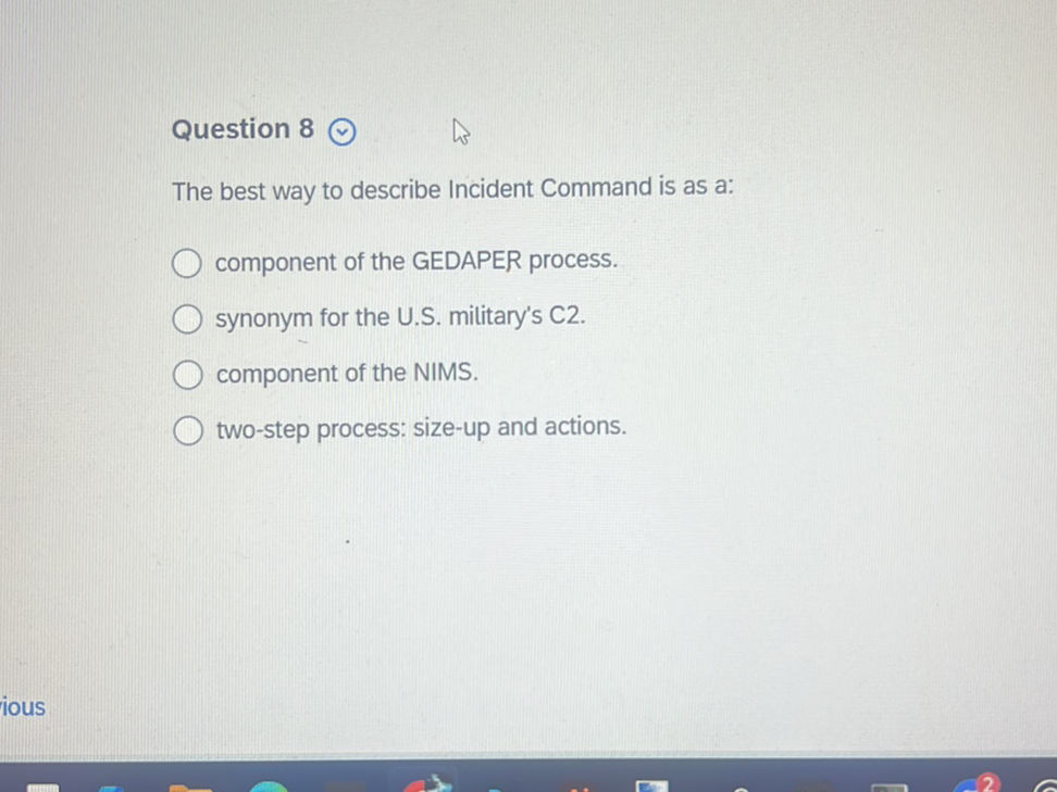 Question 8 The best way to describe | StudyX