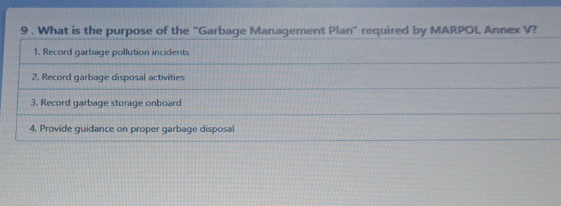 9. What is the purpose of the "Garbage | StudyX