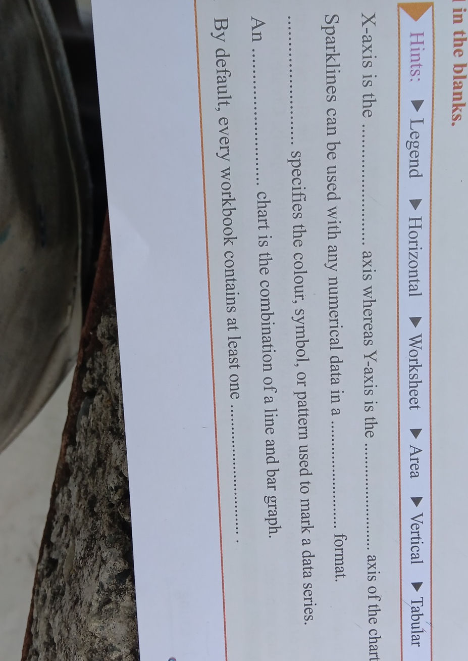 Fill in the blanks. Hints: Legend | StudyX